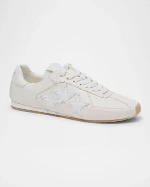 Amiri Pacific Stars Mixed Leather Sneakers - Birch