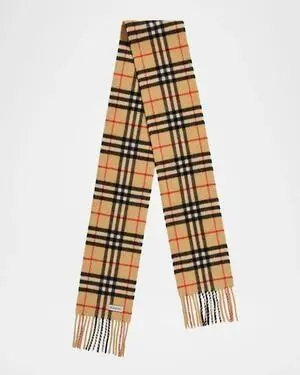 Burberry Check Cashmere Scarf - Sand