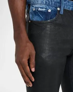 PURPLE BRAND Coated Skinny Jeans - Black