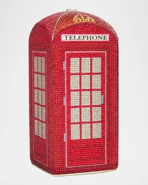 Judith Leiber London Call Phone Booth Clutch Bag - Silver/light Siam