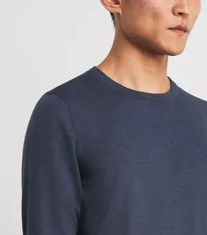 Isaia Wool Crew-neck Sweater - Blue