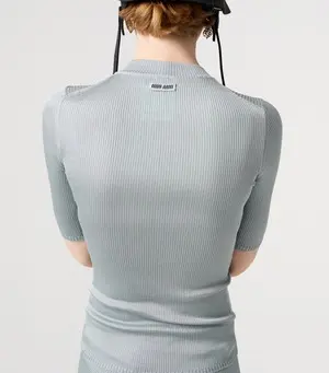 Miu Miu Silk Rib-knit Dress