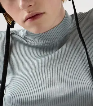 Miu Miu Silk Rib-knit Dress