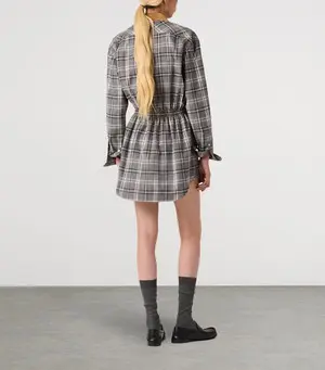 Miu Miu Cotton Flannel Mini Dress