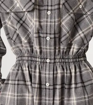 Miu Miu Cotton Flannel Mini Dress