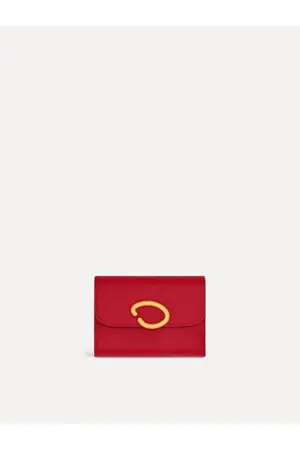 Oscar De La Renta Tri-fold Wallet - Red
