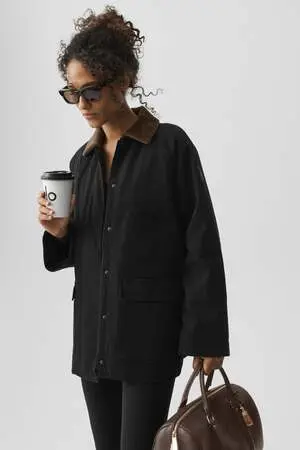 Alo Yoga Twill Barn Jacket - Black/espresso