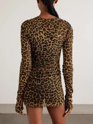 Saint Laurent Leopard-print Mini Dress