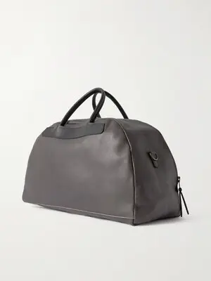 BLEU DE CHAUFFE Bowling Full-grain Leather Weekend Bag