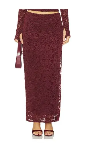 NIA Selena Lace Skirt - Cocoa