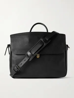 BLEU DE CHAUFFE Business Zeppo Full-grain Leather Briefcase - Black