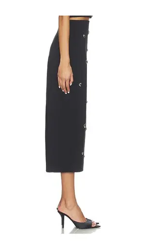 MILLY Heart Applique Maxi Skirt