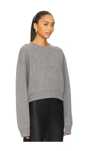 Soft Goat Cashmere Double Faced Crewneck Pullover