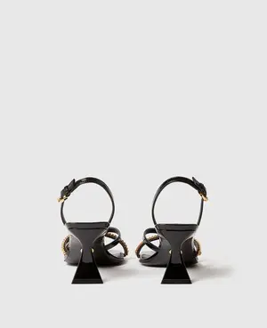 Stella McCartney Elsa Patent Slingback Sandals - Black