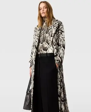 Stella McCartney Cloud Leopard High-neck Bodysuit - Multicolor Gray