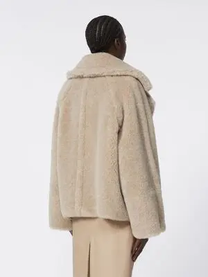 Max Mara Alpaca And Cashmere Teddy Fabric Coat - Sand