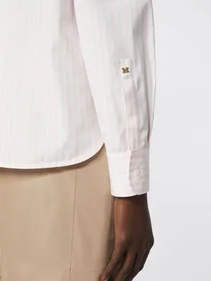 Max Mara Striped Cotton Poplin Shirt
