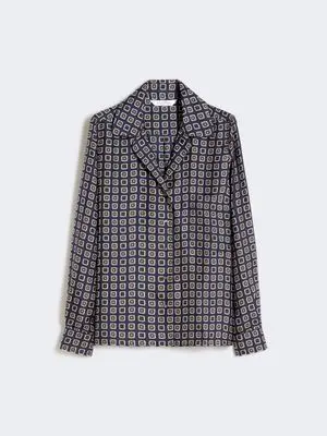 Max Mara Printed Silk Shirt - Ultramarine
