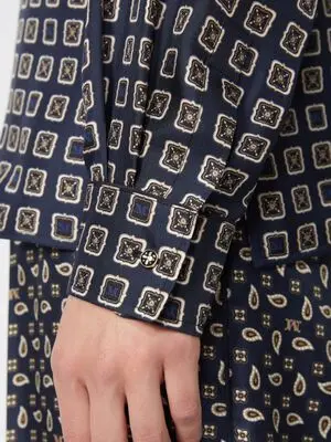 Max Mara Printed Silk Shirt - Ultramarine