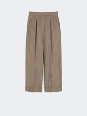Max Mara Pinstripe Wool Trousers