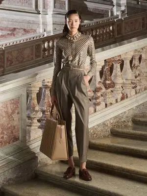 Max Mara Pinstripe Wool Trousers