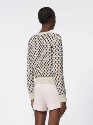 Max Mara Patterned Wool And Cashmere Cardigan