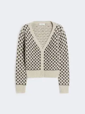 Max Mara Patterned Wool And Cashmere Cardigan