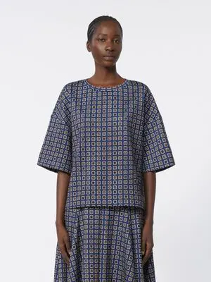 Max Mara Printed Jersey T-shirt - Navy