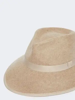 Max Mara Wool Felt Fedora Hat - Beige
