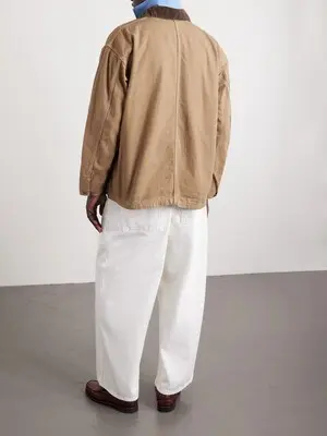 ORSLOW Corduroy-trimmed Cotton-canvas Jacket - Brown