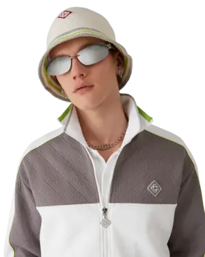 Casablanca Stripe Crochet Bucket Hat