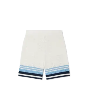 Casablanca Tennis Cotton Crochet Shorts - Multicolor