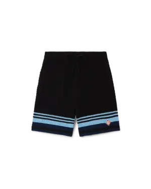 Casablanca Tennis Cotton Crochet Shorts - Multicolor