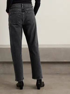 AGOLDE Valen Mid-rise Straight-leg Jeans - Black