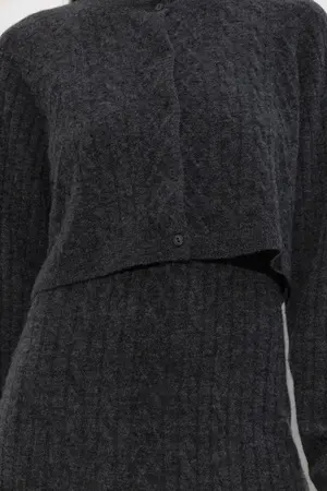 ALLSAINTS Sabine Dress With Cardigan - Grey