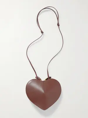 Alaïa Le Coeur Suede And Leather Shoulder Bag - Brown