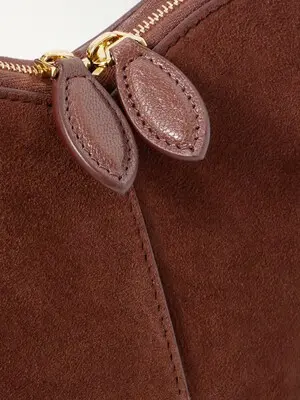 Alaïa Le Coeur Suede And Leather Shoulder Bag - Brown