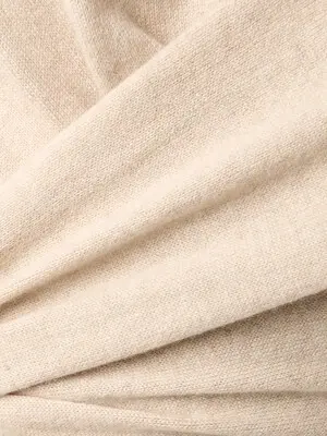 Alaïa Cropped Cashmere-blend Wrap Top - Neutrals