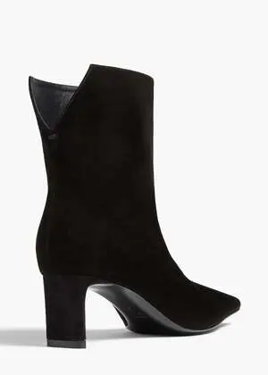Khaite Ona Suede Ankle Boots - Black