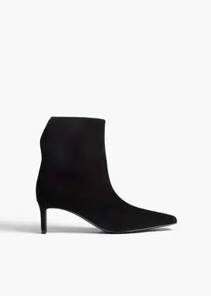 Khaite Ona Suede Ankle Boots - Black