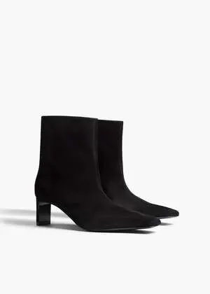 Khaite Ona Suede Ankle Boots - Black