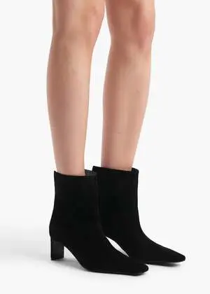 Khaite Ona Suede Ankle Boots - Black
