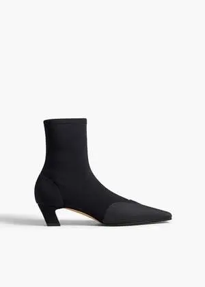 Khaite Nevada Stretch Low Boots - Black