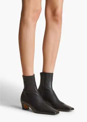 Khaite Nevada Stretch Low Boots - Black