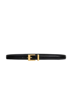 KHAITE Manhattan Leather Belt With Gold Hardware