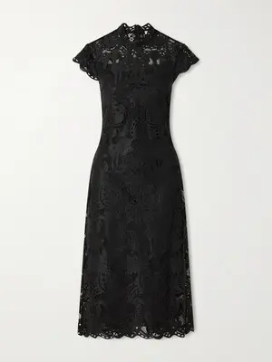 Staud Rosaline Guipure Lace Midi Dress