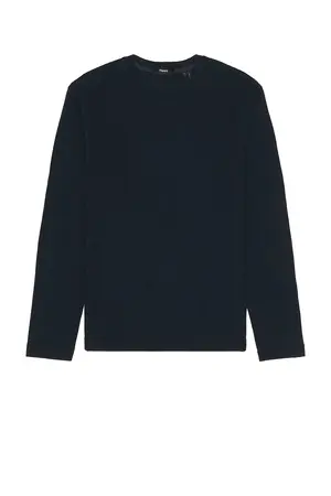 Theory Delroy Long Sleeve Tee In Navy