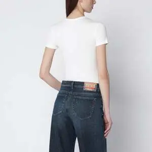 DIESEL® T-shirt With Metallic Oval D - White