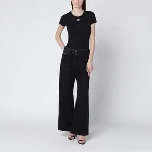 DIESEL® T-shirt With Metallic Oval D - Black