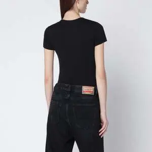 DIESEL® T-shirt With Metallic Oval D - Black